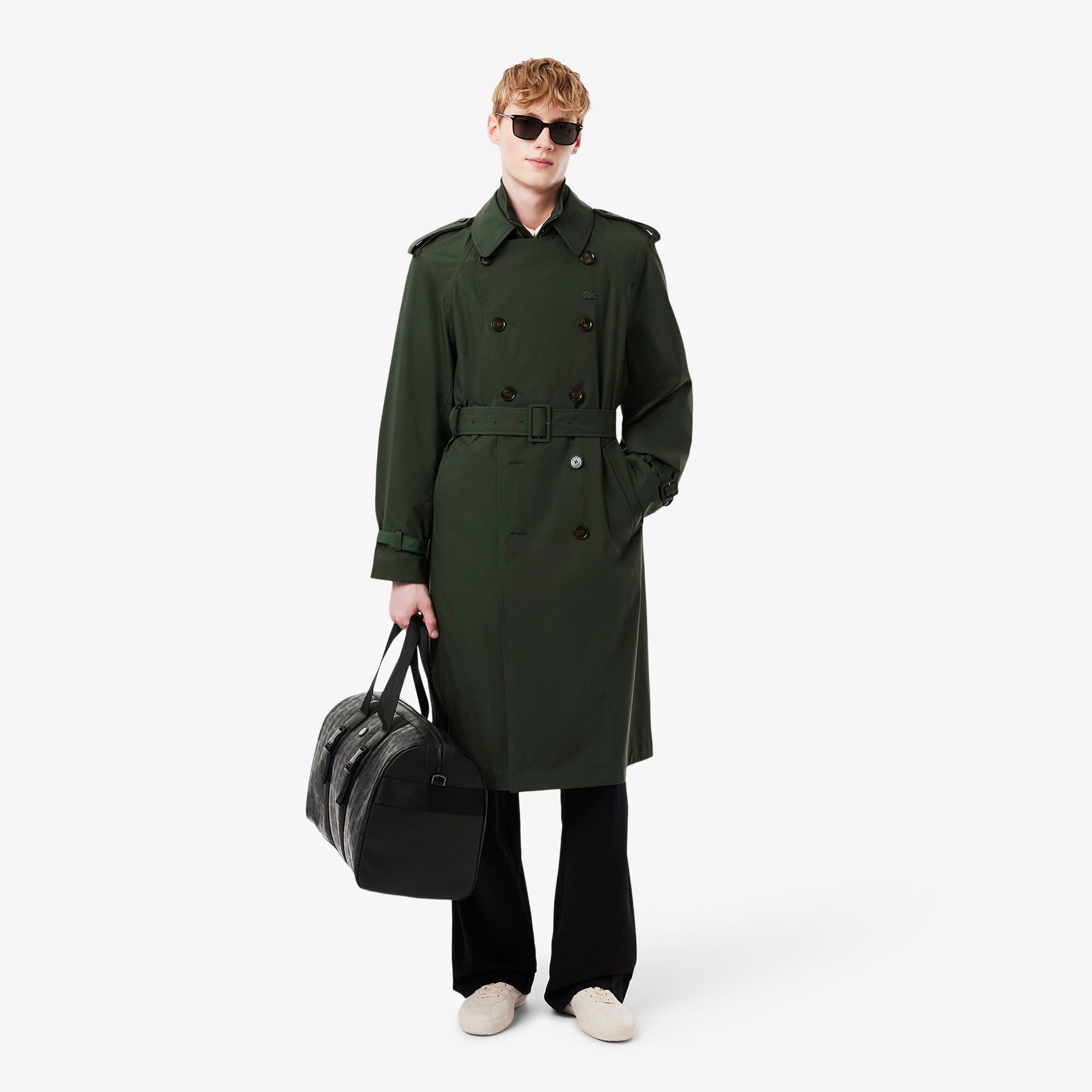 Buy Lacoste Large Nomogramme Leather Weekend Bag - Nh4839Mr Online ...
