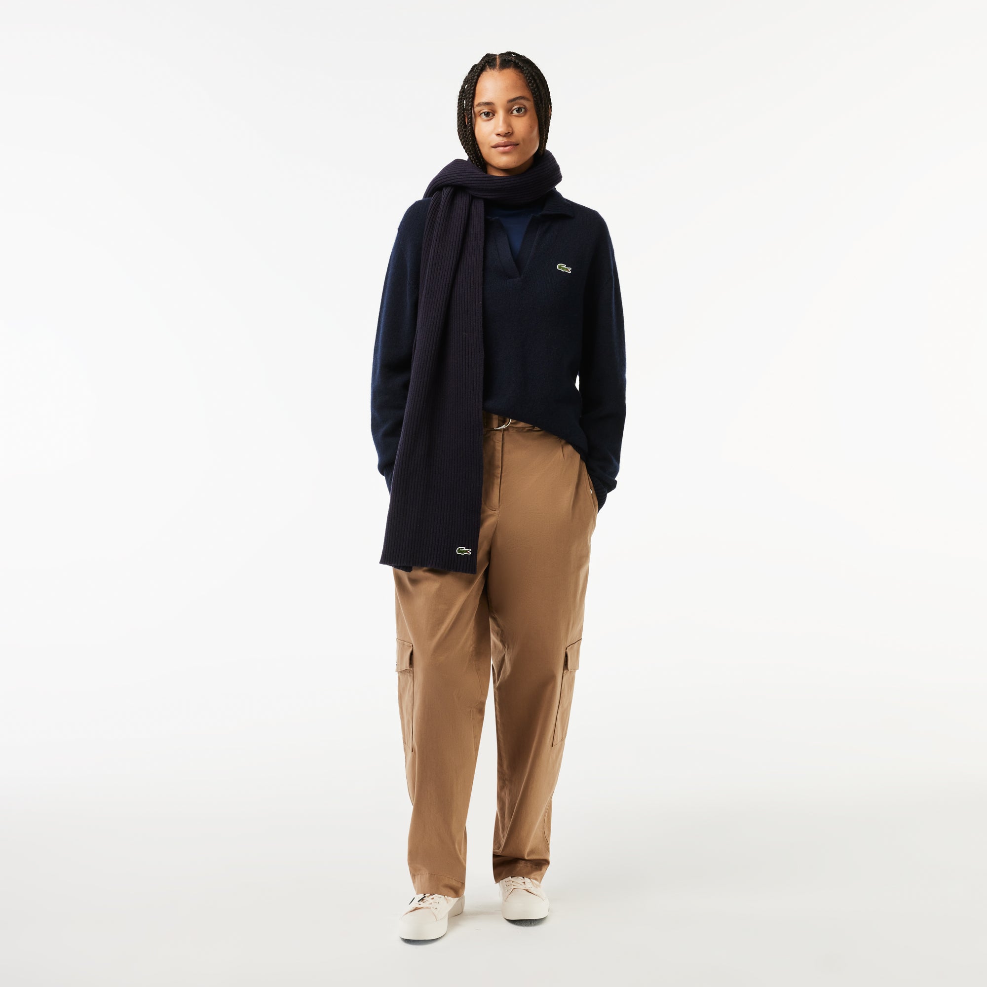 Buy Unisex Lacoste Ribbed Wool Scarf Online Lebanon, Online Shopping ...